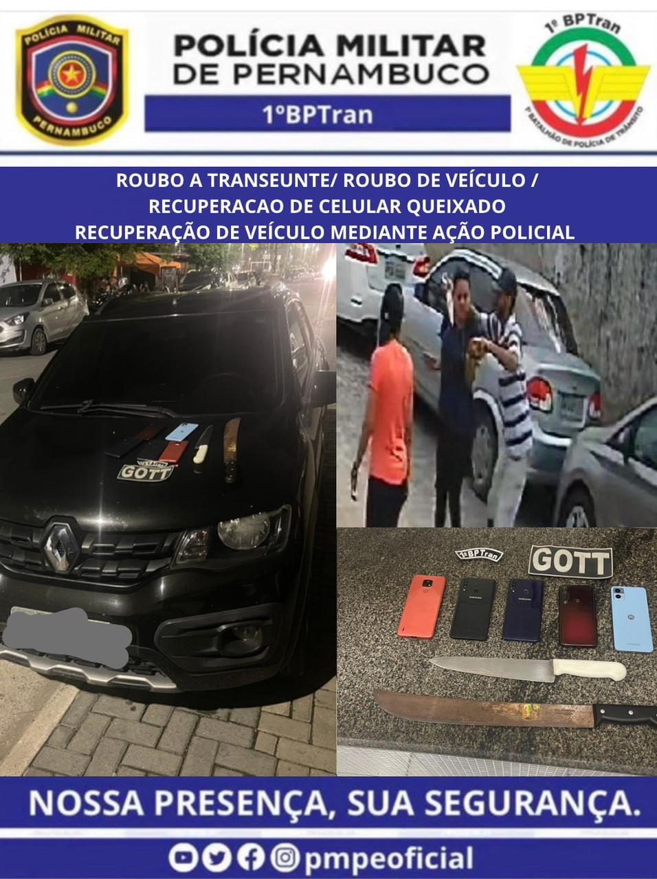 Dupla Suspeita De Cometer Vários Assaltos Foi Presa Pelo 1ºbptran
